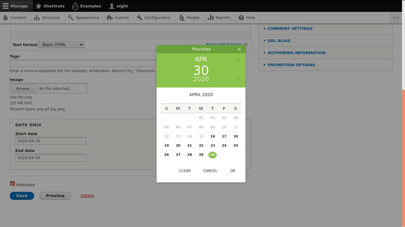 Datetime Range Popup | Drupal.org Datetime Range Popup | Drupal.org